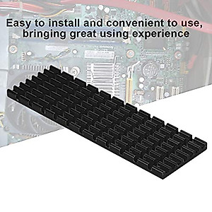 SSD Heat Sink, Convenient Aluminum Alloy SSD Cooler Durable PCIE M. 2 SSD 2280 for Computer(Black)