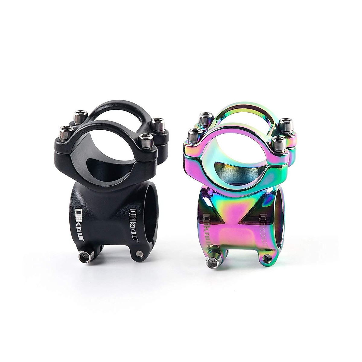 7 Degree Bike Stem Short Bicycle Stem 35mm Handlebar Riser Extender for Road Bike, Mountain Bike, MTB, BMX, Cycling (Black, Handlebar Diameter 31.8mm/1.25")