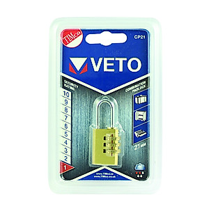 TIMCO CP21 Brass Combination Padlock-21mm, 21mm