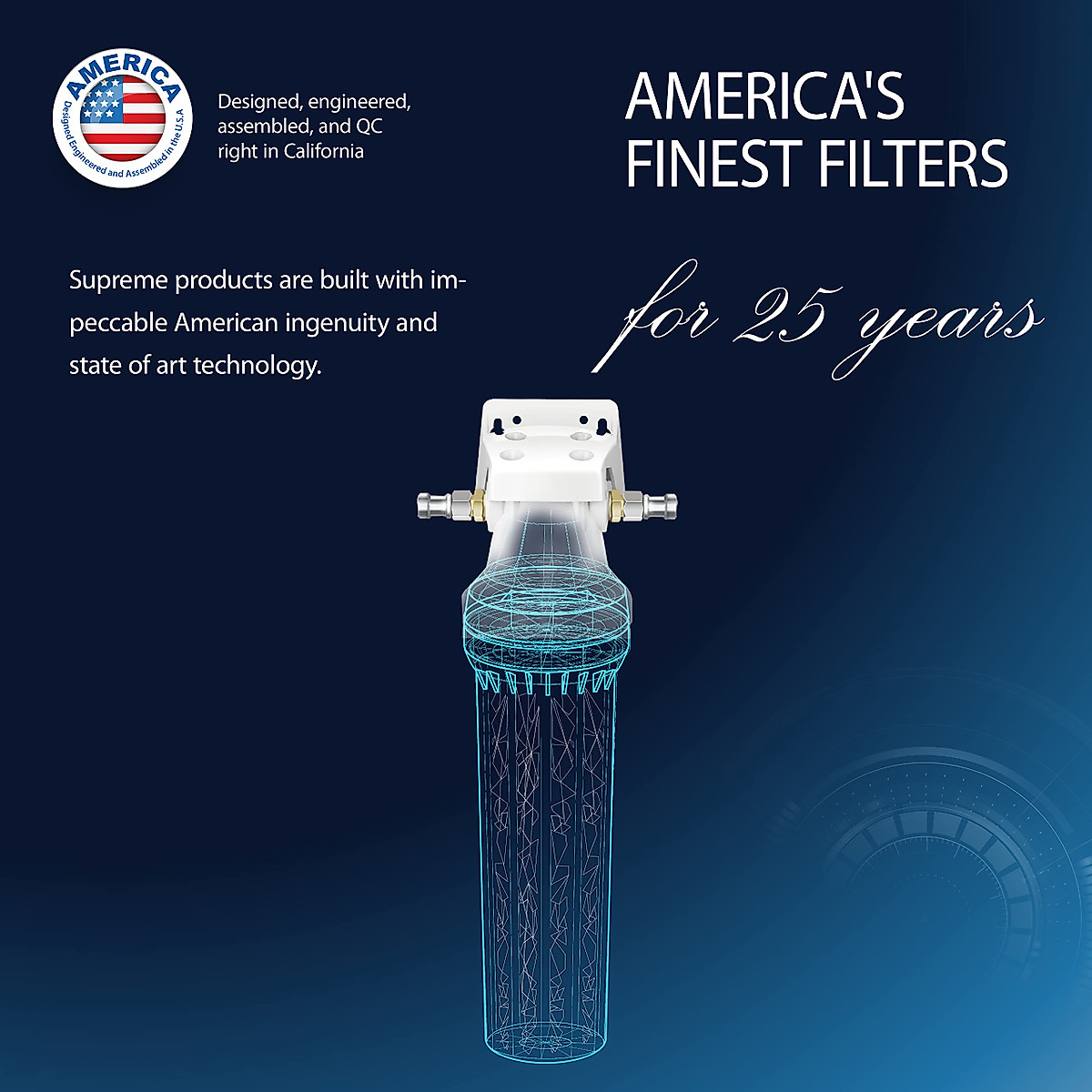 APEC Ultra High Capacity Under Sink Water Filtration System - Premium Quality US Made Filter (CS-2500)