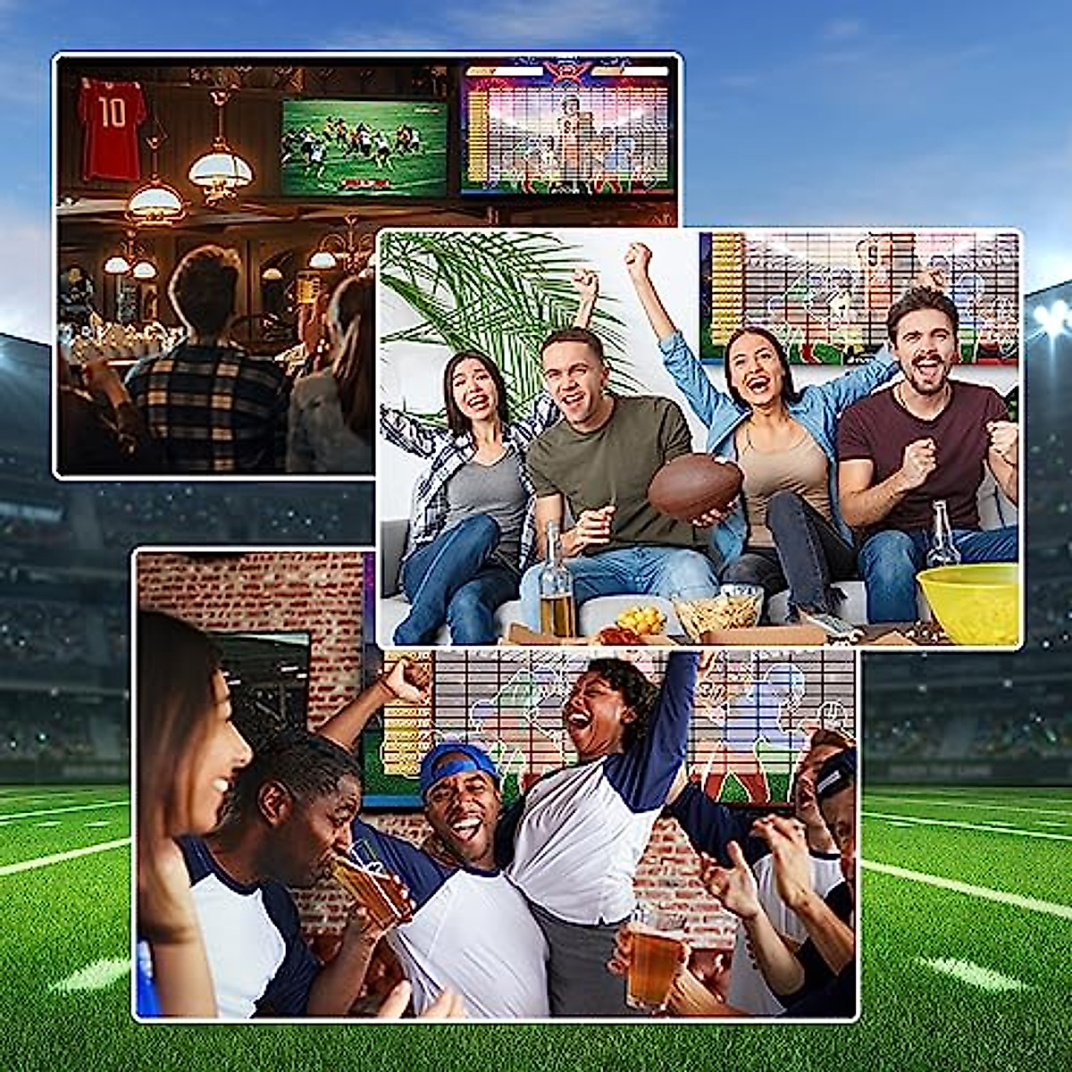 Extra Large 6FT x 4FT Fantasy Football Draft Board 2023-2024 Kit with 637 Player Stickers, 14 Teams, 20 Rounds, 2023 Fantasy Football Draft kit Premium Color Version for Home Office Sport Club Bar