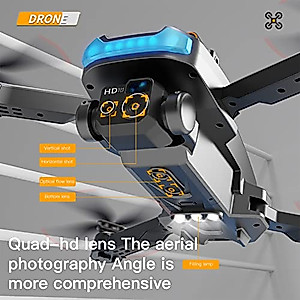 Mini Drone with 4K Dual HD FPV Camera Remote Control Toys Gifts for Boys Girls with Altitude Hold Headless Mode 1-Key Start Speed 2023 (Black)