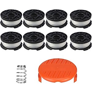 Eyoloty 30ft 0.065” AF-100 Replacement Spools for Black Decker GH900 GH600 LST522 LCC140 String Trimmer Weed Eater Refills Auto-Feed Spool(8 Replacement Spool, 1Cap,1 Spring)