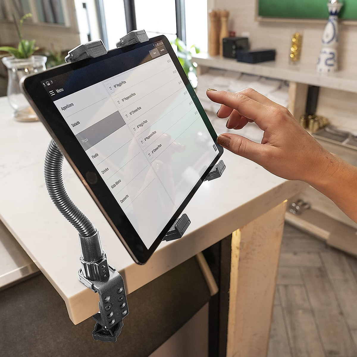 iBolt TabDock Flexpro Clamp- Heavy Duty C-Clamp Mount for All 7" - 10" Tablets (iPad, Nexus, Samsung Galaxy Tab) for Desks, Tables, Wheelchairs, Carts, etc : Great for Homes, Schools, and Offices