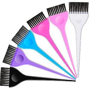 Boao 6 Pcs Hair Coloring Dye Brush Set for Salon Hair Color Application Brush Tinting Comb Tool Kit for Salon Use Home DIY(6 Colors)