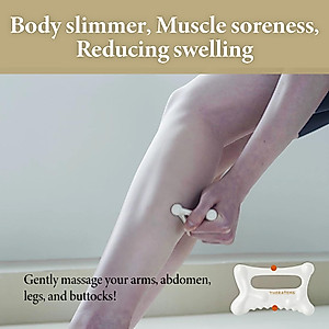 THERATEMS Natural Ceramic gua sha Massage Tool, face and Body guasha, Lymphatic Drainage Trigger, guasha Board, face Lift, Muscle Relief Massage Board