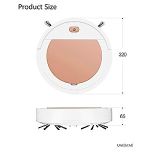 Robot Vacuum, 1800Pa Super Suction, 90 Min Running Time, Quiet, Robotic Vacuum Cleaner for Pet Hair, Hard Floor, Carpet (12.6X2.56, Black)