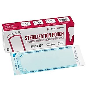 1000 Self Seal Sterilization Pouches 3.5 x 10 Inches (5 Boxes of 200)