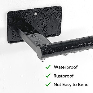 Matte Black Toilet Paper Holder - Toilet Roll Holder Self-Adhesive, Toilet Paper Roll Holder No Drilling, Stainless Steel Toilet Tissues Holder for Kitchen and Bathroom