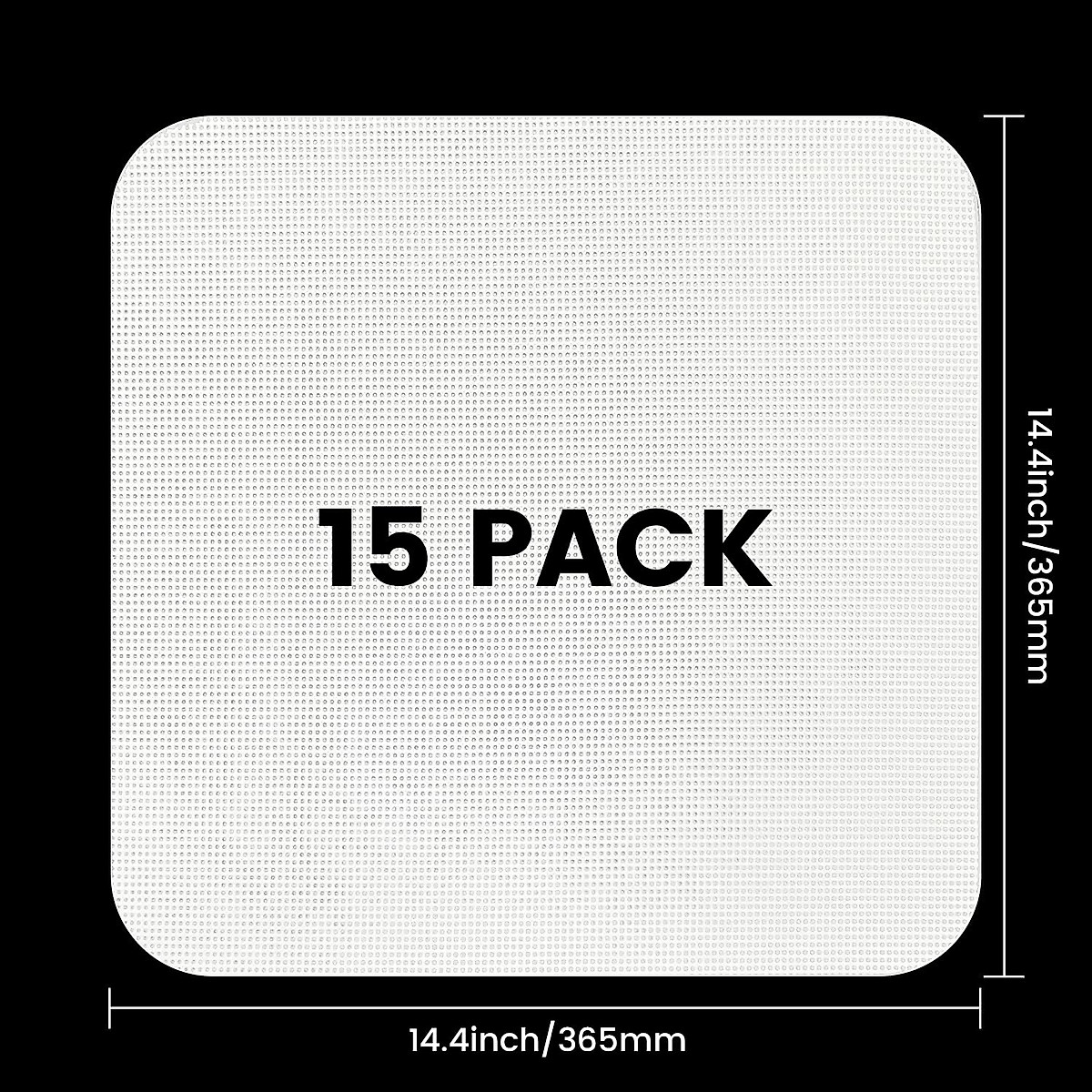 15 Pack Silicone Dehydrator Sheets,Non-stick Food Fruit Dehydrator Mats Reusable Steamer Mesh Mat for Fruit Dryer,Dehydrator Liner,Silicone Dehydrator Trays(14.4 x 14.4 inch)