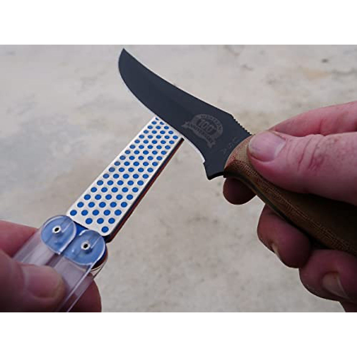 DMT FWFC DuoSharp Double-Sided Diamond Sharpening Stone for Knives and More, 8-Inch, Fine/Coarse