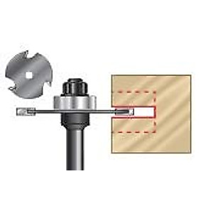 Amana Tool - (53404) Slotting Cutter Assembly 3 Wing x 1-7/8 Dia x 3/32 x 1/4 Inch Shank