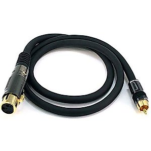 Monoprice 104784 3' Premier Series XLR Female to RCA Male 16AWG Cable