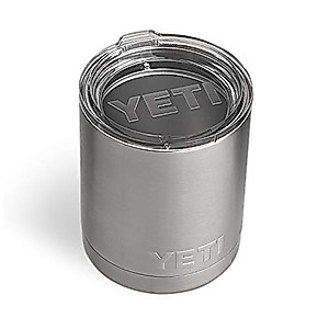 YETI Rambler 10 oz Lowball, Vacuum Insulated, Stainless Steel with Standard Lid, Stainless
