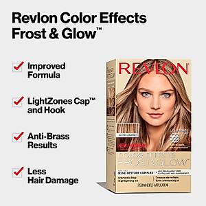 Revlon Permanent Hair Color, Permanent Hair Dye, Color Effects Highlighting Kit, Ammonia Free & Paraben Free, 20 Blonde, 8 Oz, (Pack of 1)