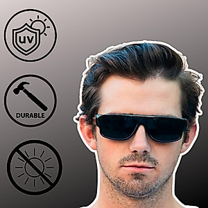 ShadyVEU Basik Eyewear - Super Original Old School Eazy E Gangster Dark Lens Sunglasses, Black