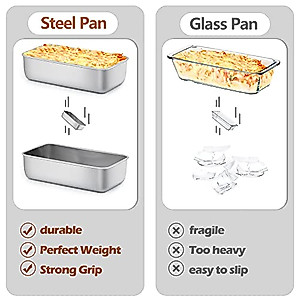 LIANYU 4 Pack Loaf Pans for Baking Bread, 9x5 Inch Bread Pan, Bread Loaf Pan for Baking, Stainless Steel Meatloaf Baking Pan, Loaf Tin Pan for Homemade Banana Bread, Dishwasher Safe