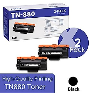 HIYOTA Compatible TN-880 TN880 Black Extra High Yield Toner Cartridge Replacement for Brother TN 880 DCP-L5600DN MFC-L5700DW L6800DW L6900DW HL-L6250DW L6300DW L5000D L5100DN Printers | TN 880 2PK