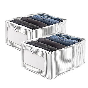 BAIYOUKE 2 Pack Storage Baskets, Foldable Organizing Basket Bin for Home, Nursery, Closet & Shelves Organization | Storage Basket Cube Shelf Organizer (Black and White Plaid)