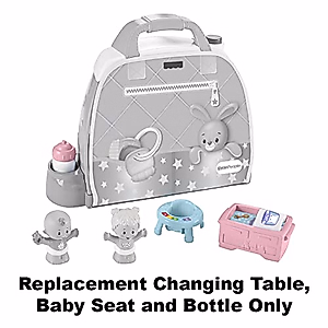 F-Price Replacement Parts for Little-People Cuddle 'n Play Babies Nursery - GKP70 and GPM35 ~ Replacement Changing Table, Baby Seat and Bottle, Pink, Blue, White