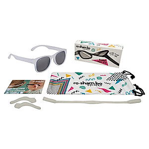 ROSHAMBO Unbreakable Baby Sunglasses with Strap BPA-free – Girls Boys 0-24 months Infants – Polarized Lens, Assembled in USA, Wonka (Color Changing Purple)