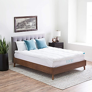 LUCID Mattress Topper, Twin XL, 3 Inch, Ultra Plush Down Alternative Fiber - Soft and Breathable Cotton Topper