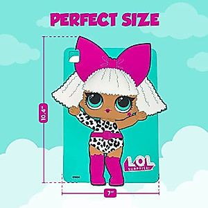L.O.L. Surprise! iPad Silicone Back Case Cover, Anti Slip Rubber Protective Skin Soft Bumper for Kids iPad 9th (2021)/8th (2020)/7th (2019) Gen (Diva)