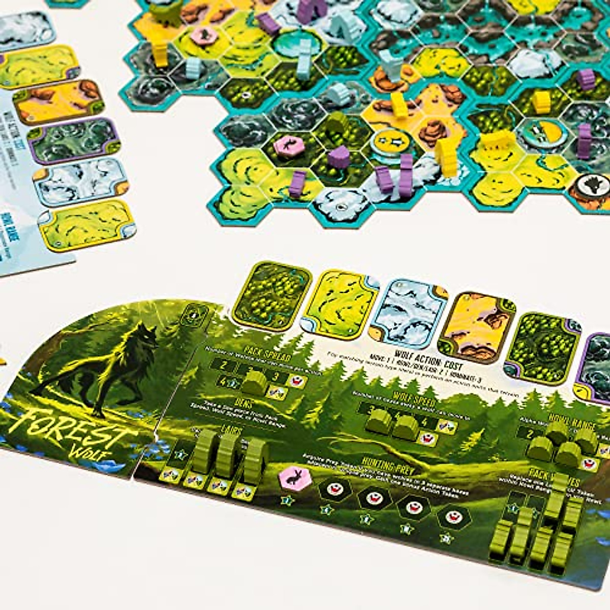 The Wolves Board Game | Wolf Themed Survival Strategy Game | Highly Interactive Family Game for Kids and Adults | Ages 14+ | 2-5 Players | Avg. Playtime 75 Minutes | Made by Pandasaurus Games