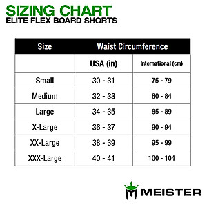 Meister Elite Flex Fighter Board Shorts for MMA Training and Gym Workouts - Blank No Logo - Black - XXX-Large (40-41)