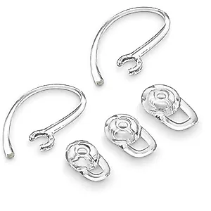 Ear Hooks Earbuds Spare Fit Kit Replacement for Plantronics M165 Marque 2 Bluetooth Headset, 2 Hooks, Silicone Covers Ear-Gels S/M/L