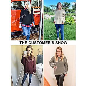 MEROKEETY Women's Long Sleeve Waffle Knit Sweater Crew Neck Solid Color Pullover Jumper Tops Wine