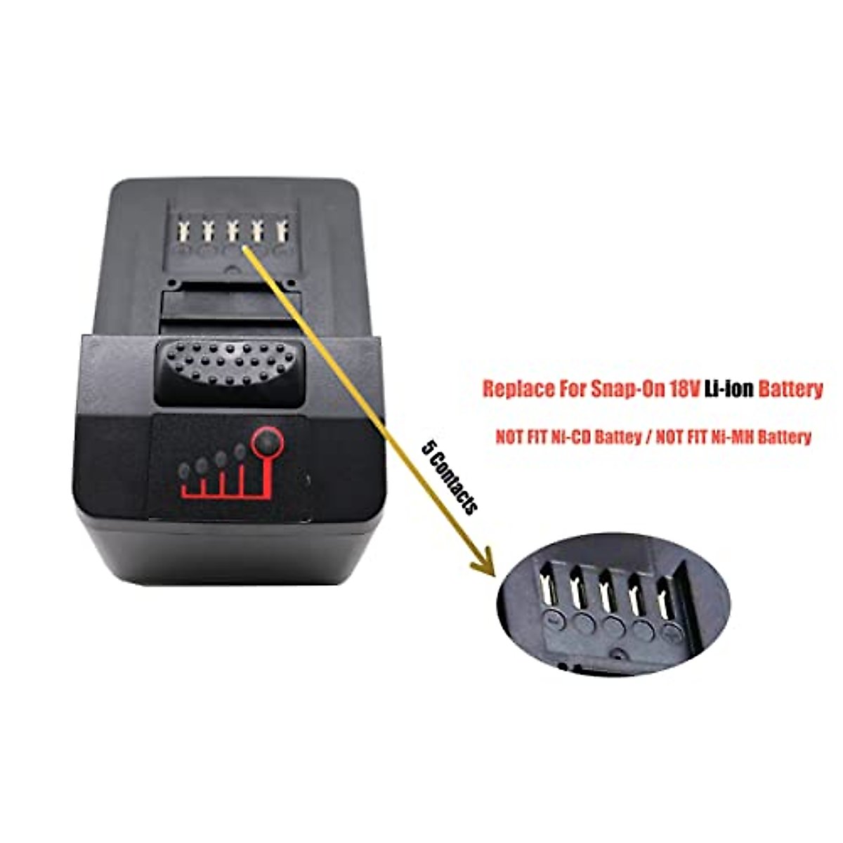 PowerWings CTB8185 Battery, 18V 4Ah 4000mAh Power Tool Battery Replace for Snap on CTB8185 CT7850 CTR7850H CTL7850 CTB7185 CTB8187 li-ion Battery (NOT fit for Nicad Battery)