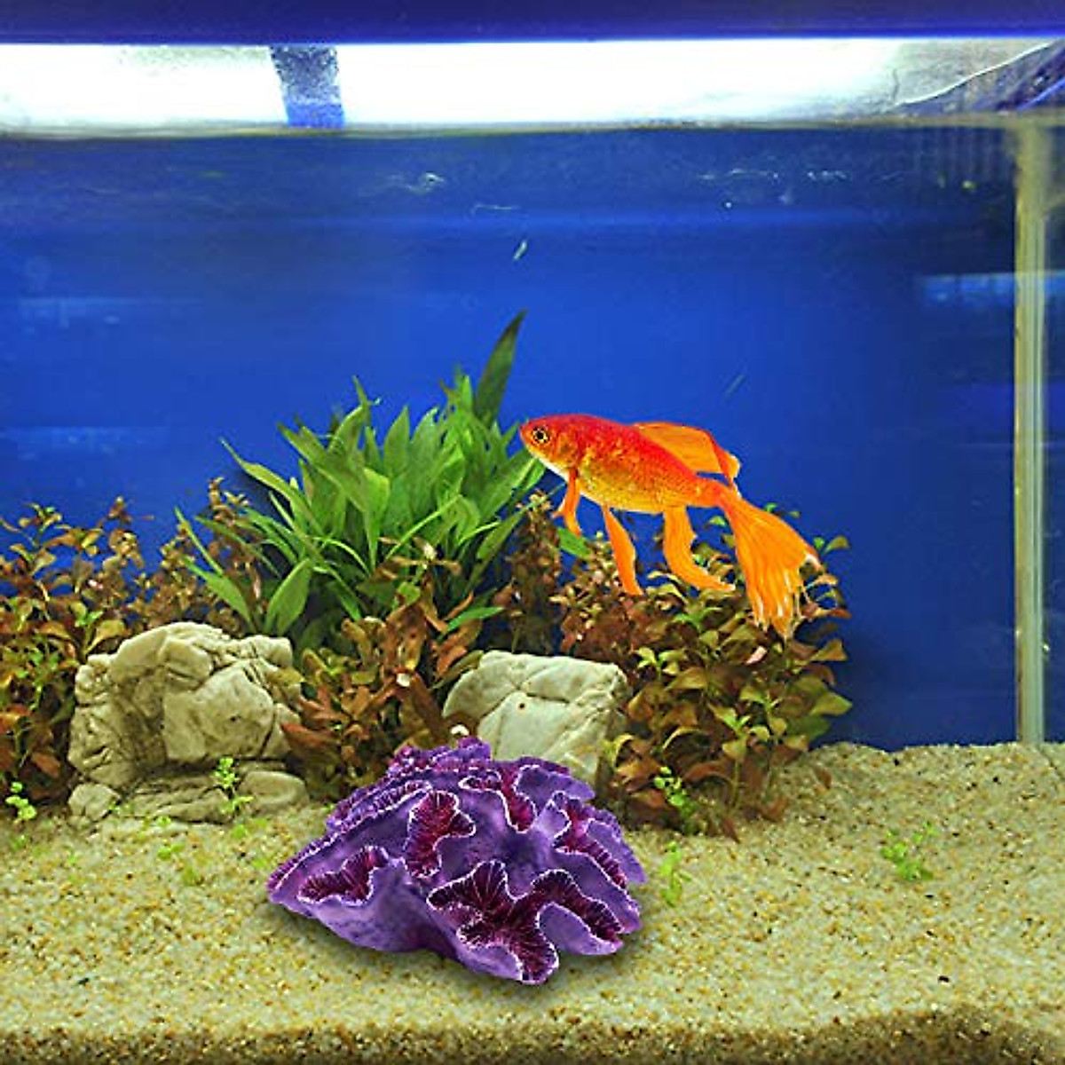 Besimple Aquarium Coral Ornaments Decor Fish Tank Plants Decoration for Aquarium Landscape,Purple