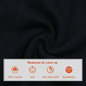 SOBOWO Baby Boy Pants 0-3 Months Newborn Pants Boys Baby Infant Cotton Crawling Pants for Newborn Boys Girls Pack of 2 (0-3 Months, Black/Black)