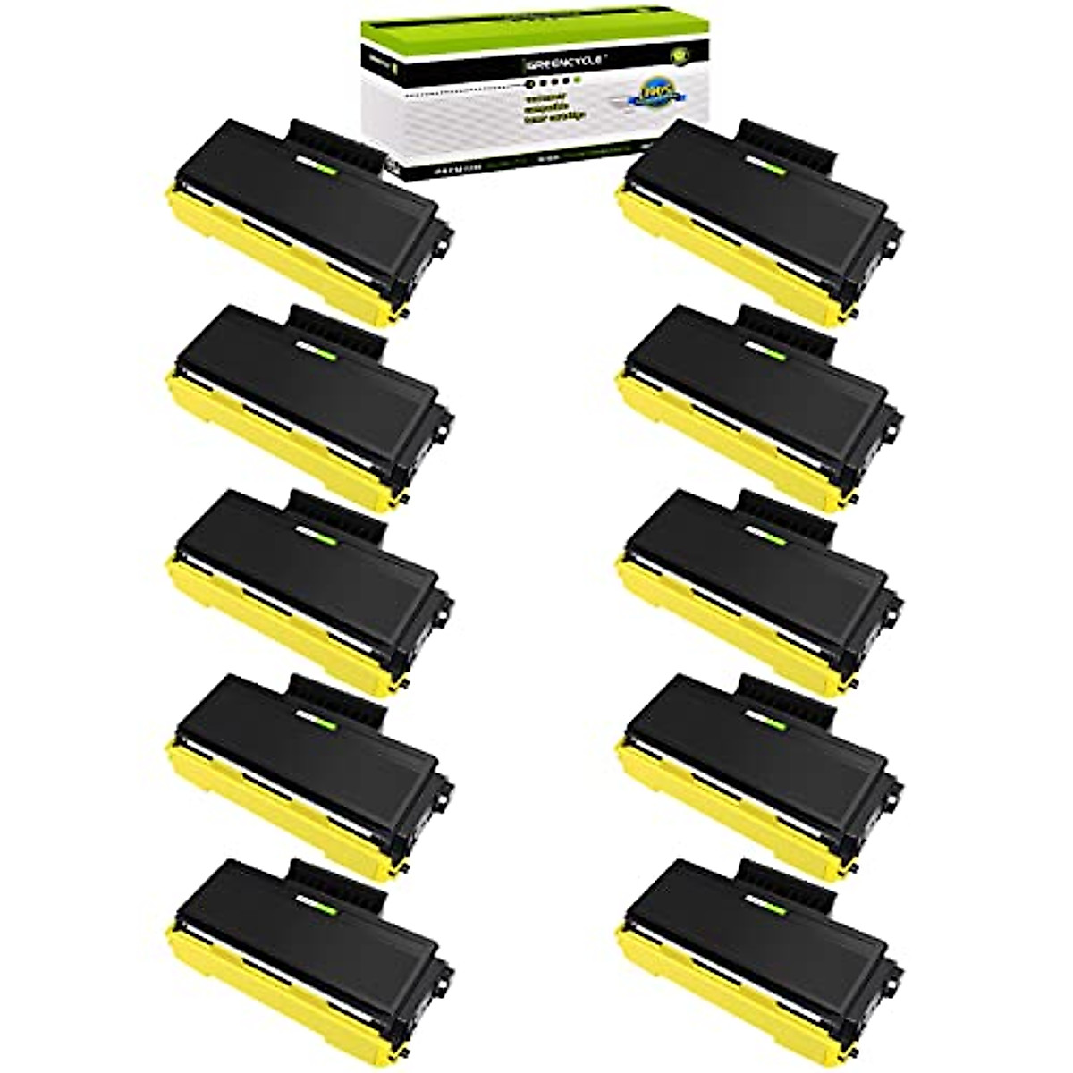 greencycle TN650 TN-650 Toner Cartridge Replacement Compatible for Brother DCP-8050DN DCP-8085DN HL-5340D HL-5350DN HL-5370DW MFC-8370 MFC-8480DN MFC-8880DN Series Printer (Black, 10 Pack)