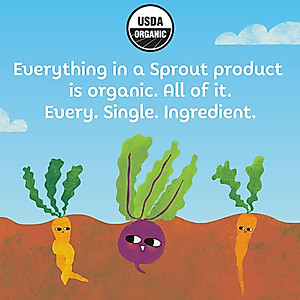 Sprout Organics Blueberry, Banana & Oatmeal Baby Food, Kosher, 3.5 Ounces (Pack Of 6)