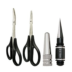 VICRAZZE RC Body Reamer Curved Scissors & Straight Scissors RC Car Body Shell Lexan Plastic Trimming Tools Set
