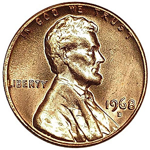1968 D Lincoln Wheat Penny Seller Brilliant Uncirculated