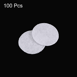 HARFINGTON 100pcs Round Felt Circles, 20mm 3/4" Pre Cut Felt Craft Pads Non-Woven Mini Felt Fabric Circles for DIY Sewing Handcraft Cut Projects Craft Finishing, White