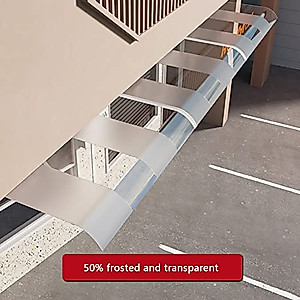COSMETIZE Window Awning Front Door Outdoor Patio Awning Canopy Outdoor Polycarbonate Cover,50% Frosted and Transparent Porch Garden Canopy,Uv Rain Snow Protection,Easy to Assemble (16"x39")