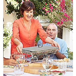 Galashield Chafing Dish Buffet Set Warming Tray with Lid Stainless Steel Buffet Server and Oven Safe Glass (3-Quart)