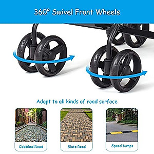 HONEY JOY Double Stroller, Compact Lightweight Stroller Side by Side, Adjustable Canopy, Cup Holder & Storage Bag, Travel Stroller for Airplane, Foldable Twin Umbrella Stroller for Infant and Toddler