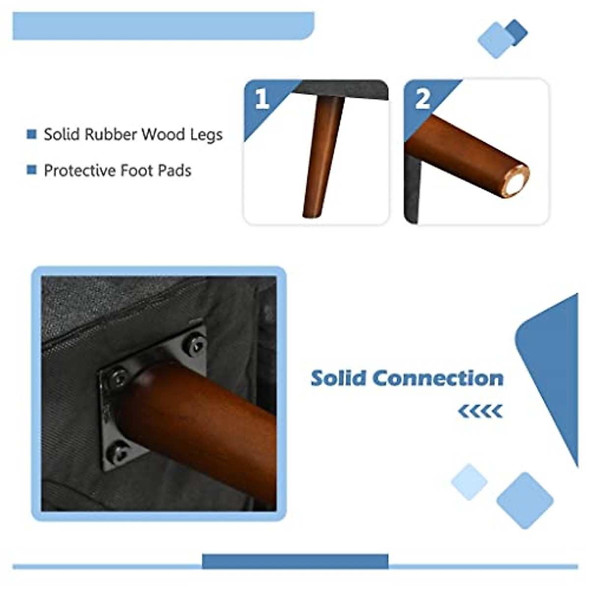 Walnut Convertible Futon Sofa Bed Adjustable Couch Sleeper W/Wood Legs Elegant and Fashionable Appearance (Color : C)