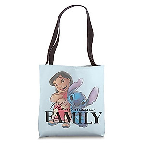Disney 100 Anniversary Lilo & Stitch D100 Quote ‘Ohana Tote Bag