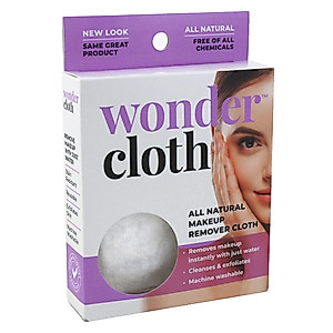 Wonder Cloth (Pack of 6) - All Natural Make-Up Remover Cloth, Removes Makeup Instantly with Just Water, Cleanses and Exfoliates, Machine Washable