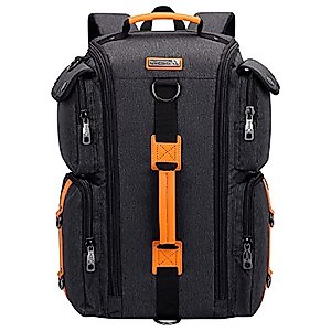 WITZMAN Travel Backpack for Men Carry On Backpack Duffel Bag Large Capacity Laptop Backpack 17 Inch (6695 Black)