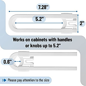 Bates- Cabinet Locks for Babies, 8pcs, Adjustable, U-Shaped Child Locks for Cabinets, Child Proof Cabinet Latches, Baby Proofing Cabinets, Baby Proof Cabinet Locks, Child Safety Cabinet Locks