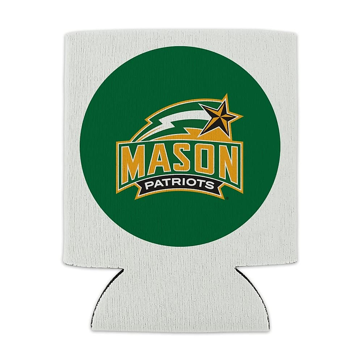 George Mason University Primary Logo Can Cooler - Drink Sleeve Hugger Collapsible Insulator - Beverage Insulated Holder