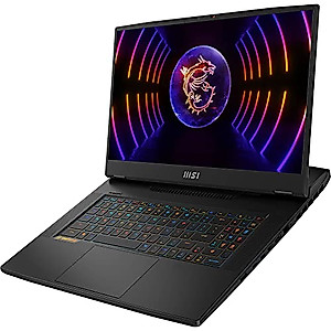 MSI Titan GT77HX Gaming Laptop (Intel i9-13980HX 24-Core, 64GB DDR5 3600MHz RAM, 2x8TB PCIe SSD (16TB), GeForce RTX 4080, 17.3" 144Hz 4K Ultra HD (3840x2160), WiFi, Bluetooth, Backlit KB, Win 11 Pro)