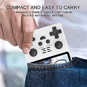 Handheld Games Retro Game Console 64G TF Card Buit in Games and Emulators Video Come Consoles 3.5 Inch IPS 640*480 Screen Support Linux System-White